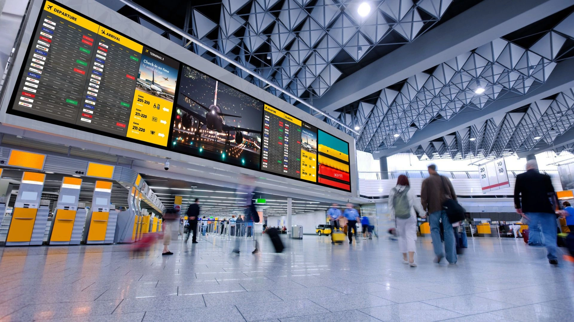 Enhancing Airport Experience: The Key Role of Digital Signage Screens - SMD Video Wall Company